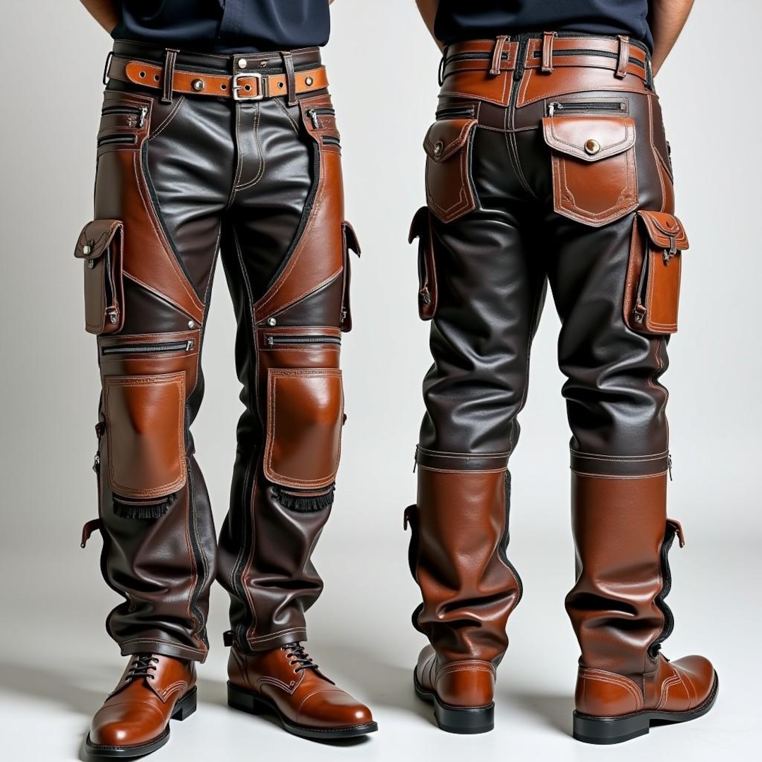 Vintage Distressed Leather Motorcycle Chaps: Men's Biker Gear - Etsy UK