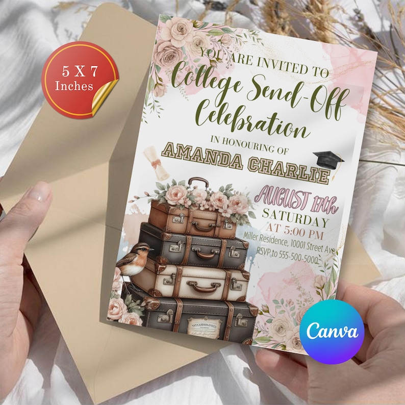 College Send off Invitation: Graduation Party, Class of 2025 (canva ...