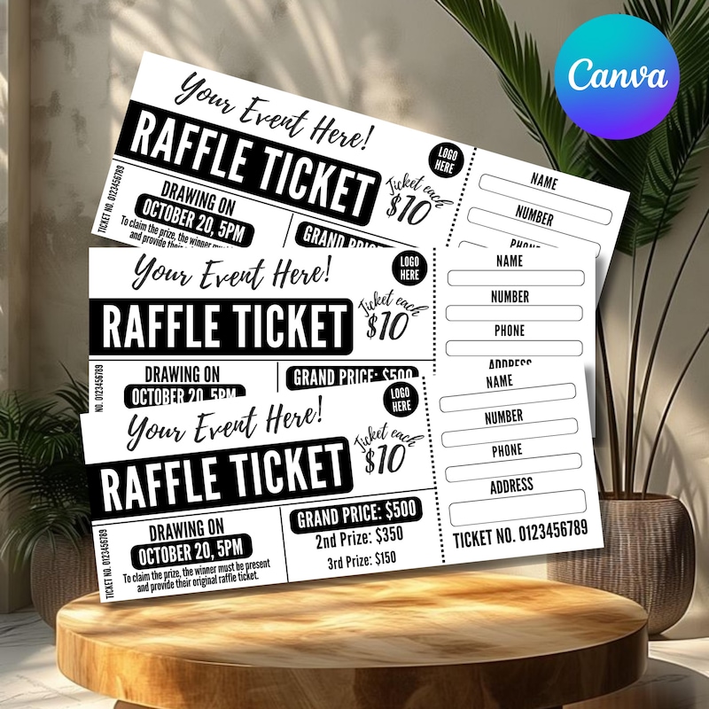 Waffle Tickets Template - Etsy