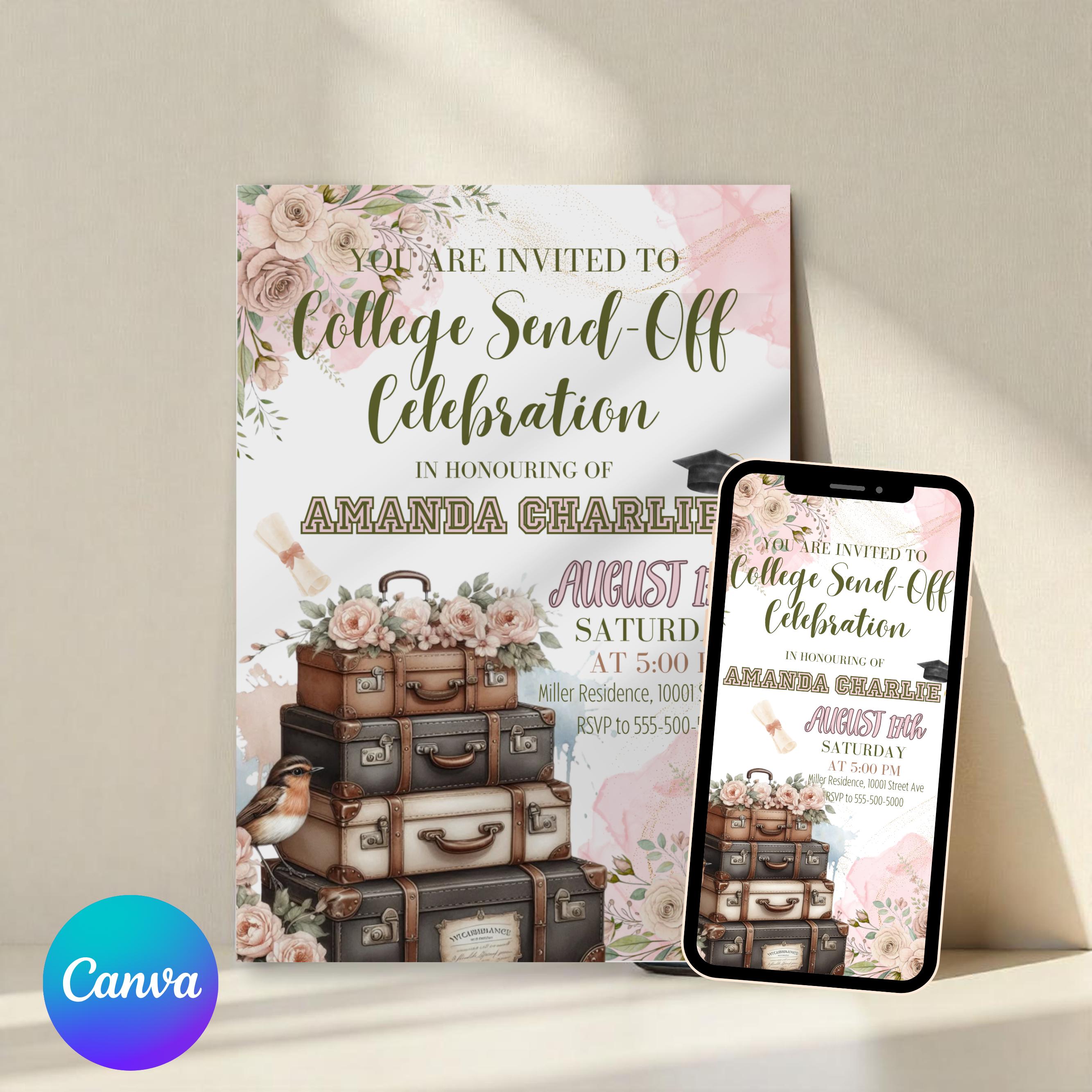 College Send off Invitation: Graduation Party, Class of 2025 (canva ...