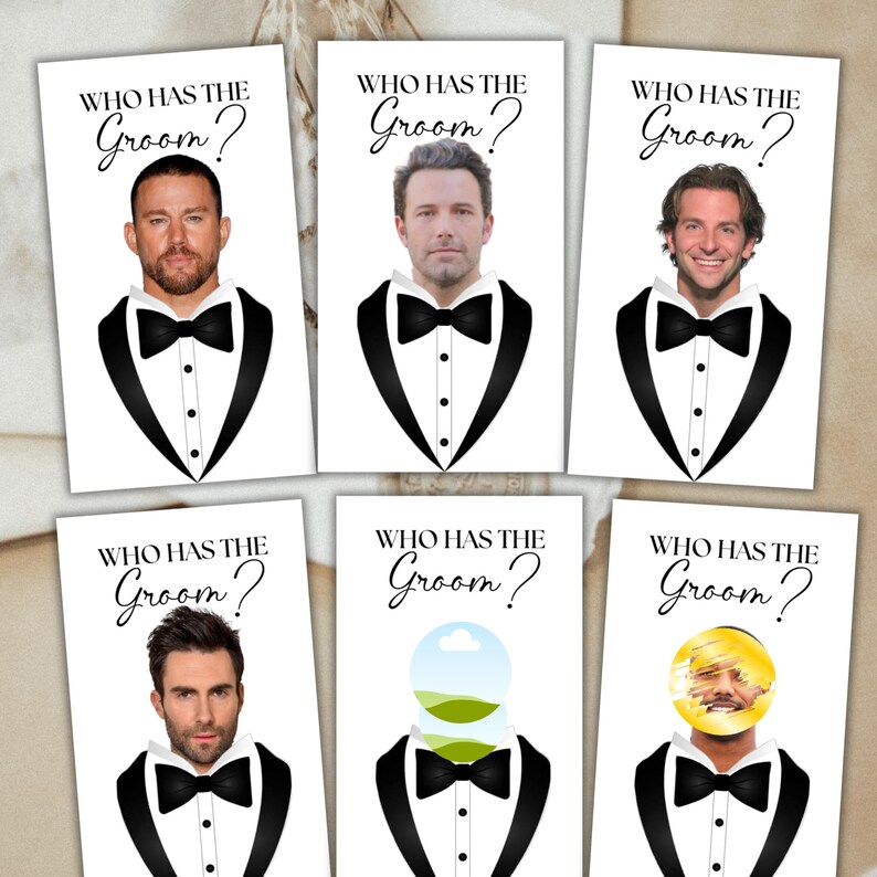 Who Has the Groom, Bachelorette Party Game, Groom Scratch off Game ...