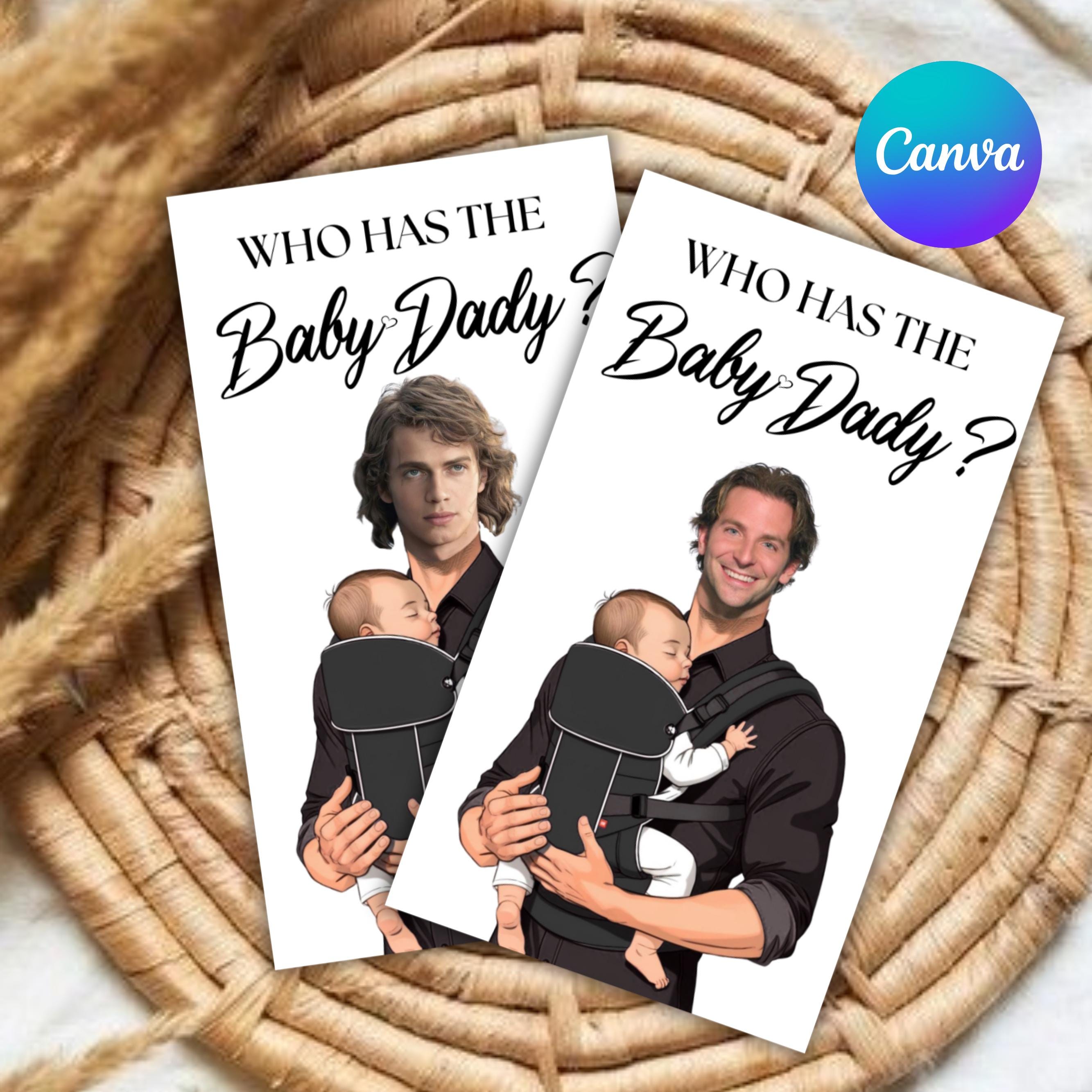 Who Has the Baby Daddy, Printable Baby Shower Games, Find Daddy Scratch ...