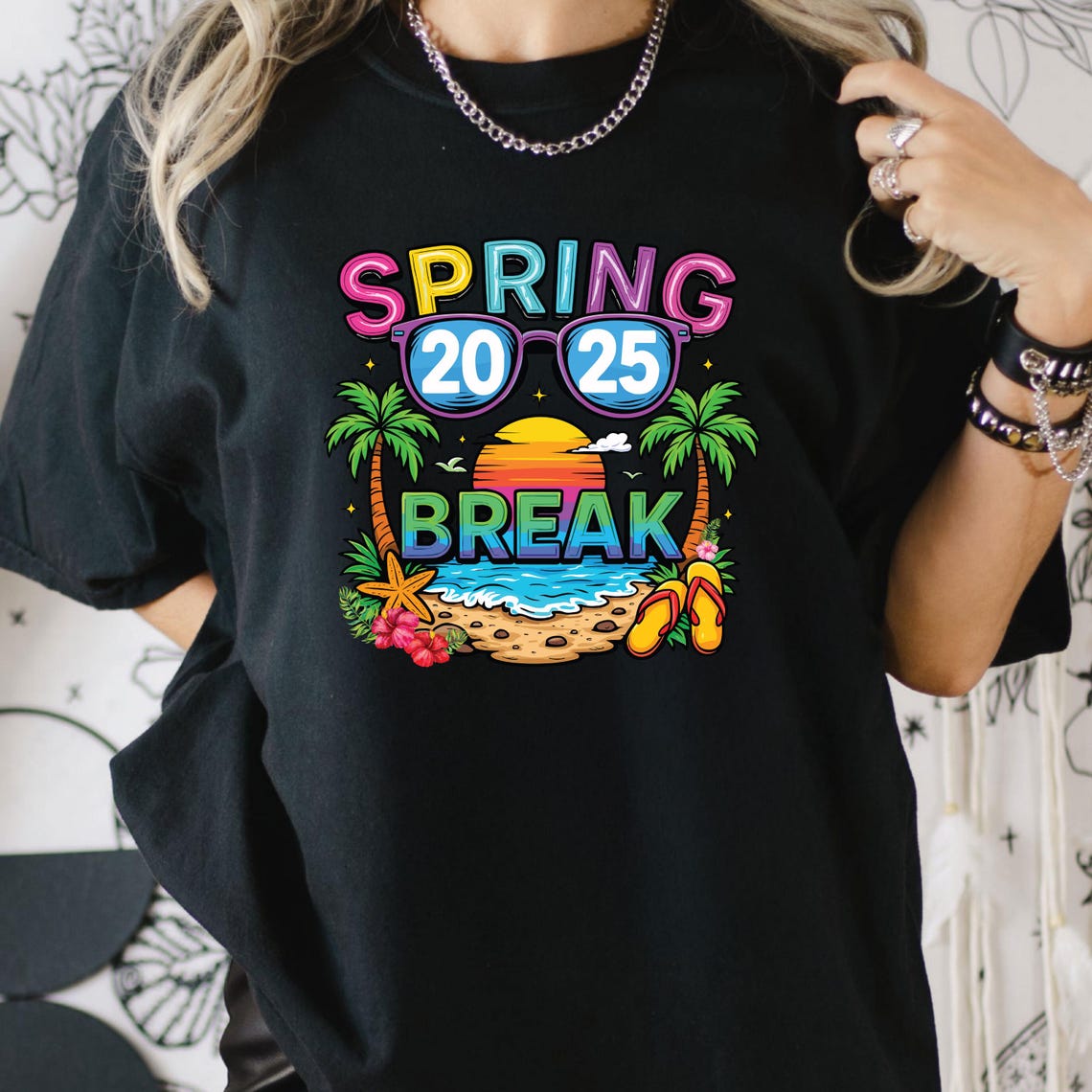 Spring Break 2025 PNG, Spring Break Squad Funny PNG, Beach Trip Clipart ...