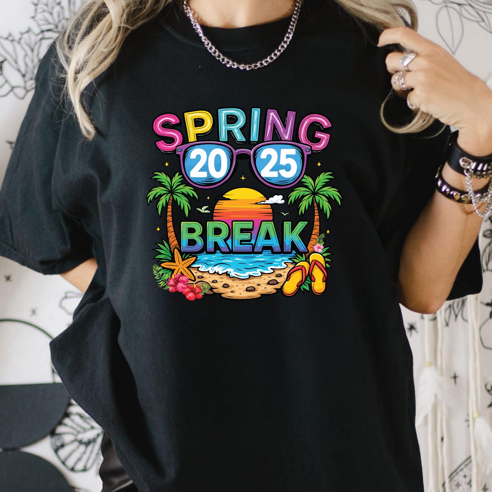 Spring Break 2025 PNG, Spring Break Squad Funny PNG, Beach Trip Clipart ...