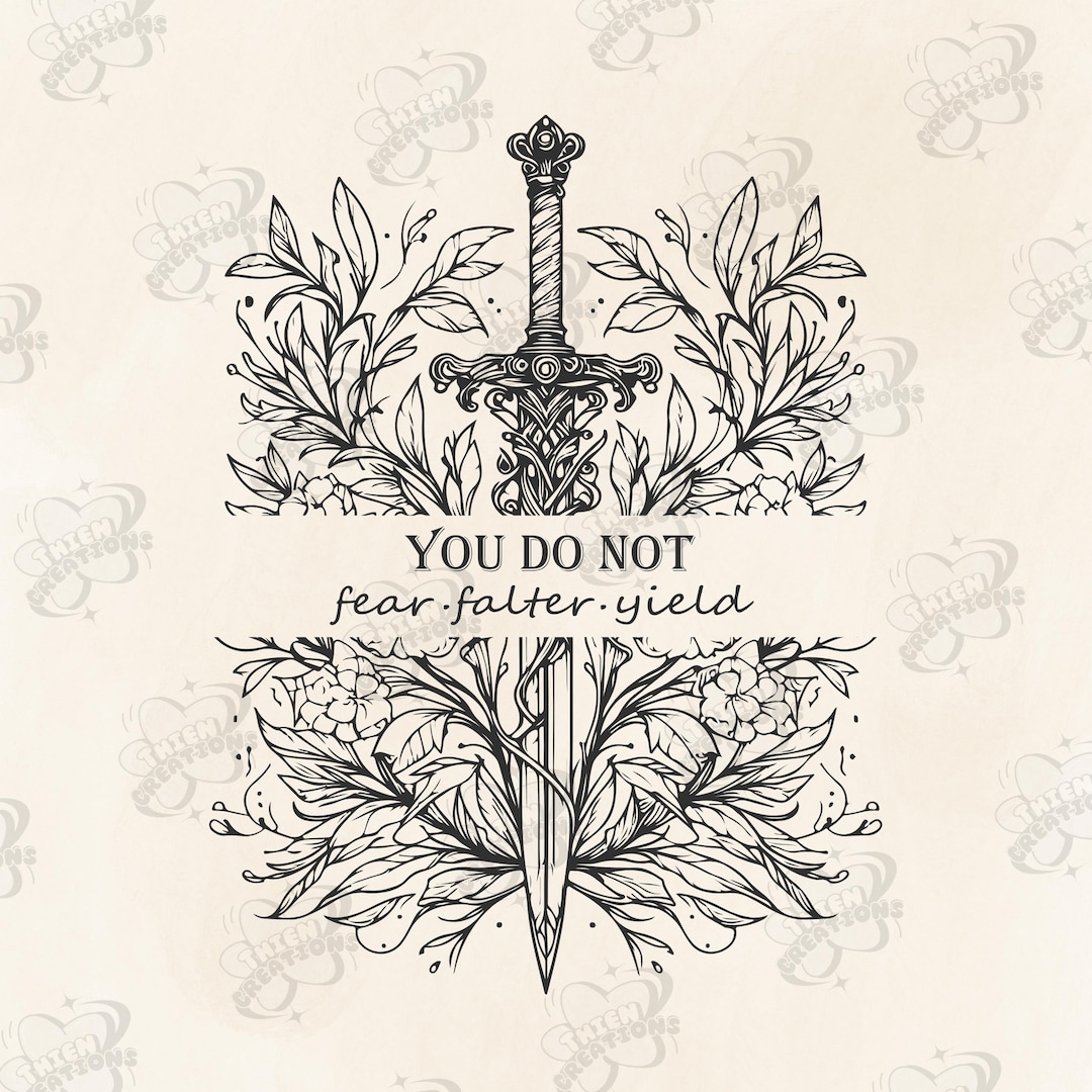 You Do Not Yield PNG SVG, Throne of Glass Merch Design, Aelin ...