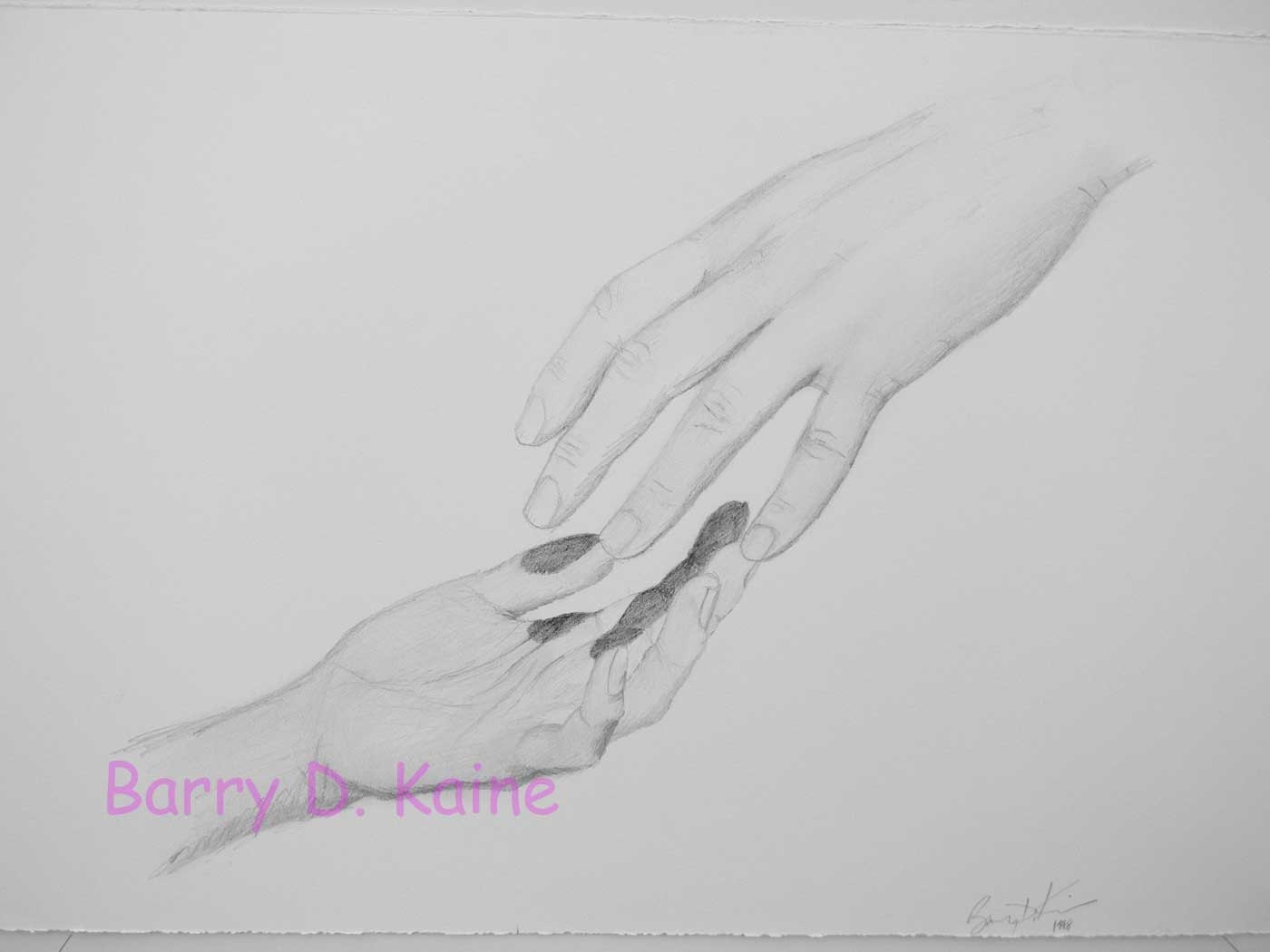 Hand Reaching Out Sketch