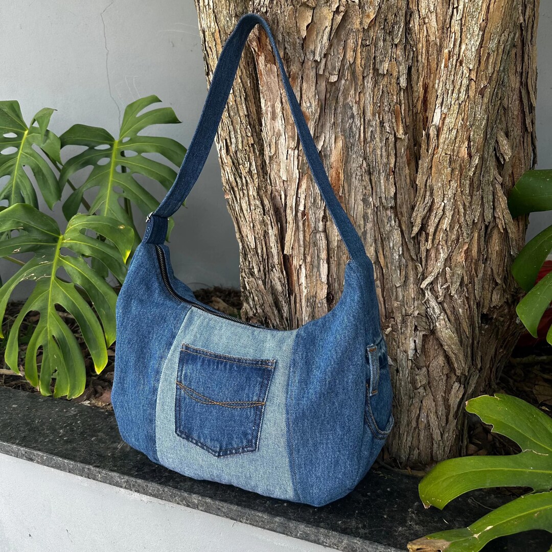 Half Moon Jeans Bag Digital PDF Pattern for Sewing | Bag Sewing Pattern ...