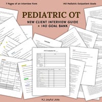 Pediatric OT Daily Session Note Template | SOAP Format | Fill-in-the ...