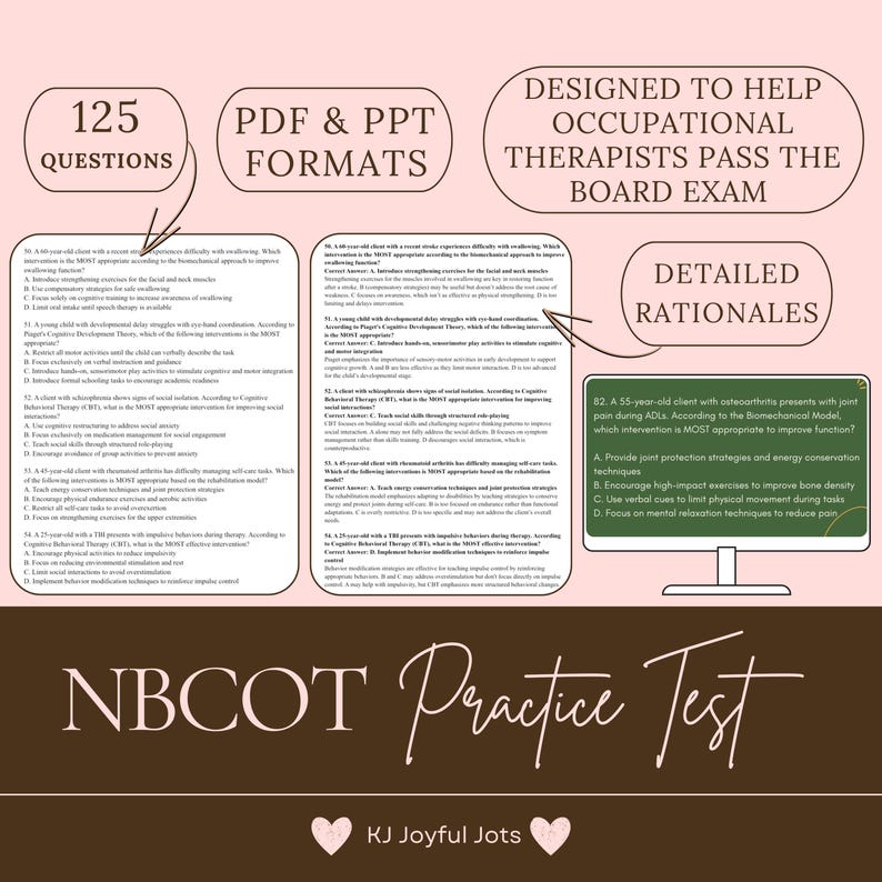 NBCOT Practice Test With Detailed Rationale Instant Printable Download ...