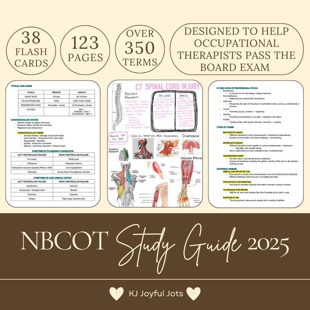 NBCOT Study Guide Instant Download 2025 OT + COTA Exam Prep 125+ Page ...
