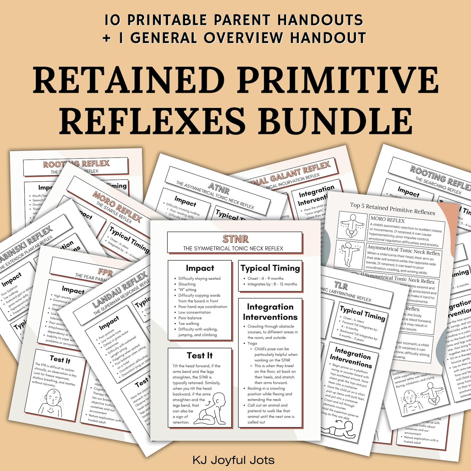 Retained Primitive Reflexes Guide: Pediatric OT Integration Handouts ...