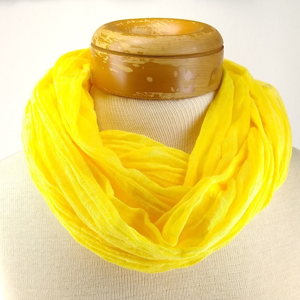 Bright Yellow Scarf - Etsy