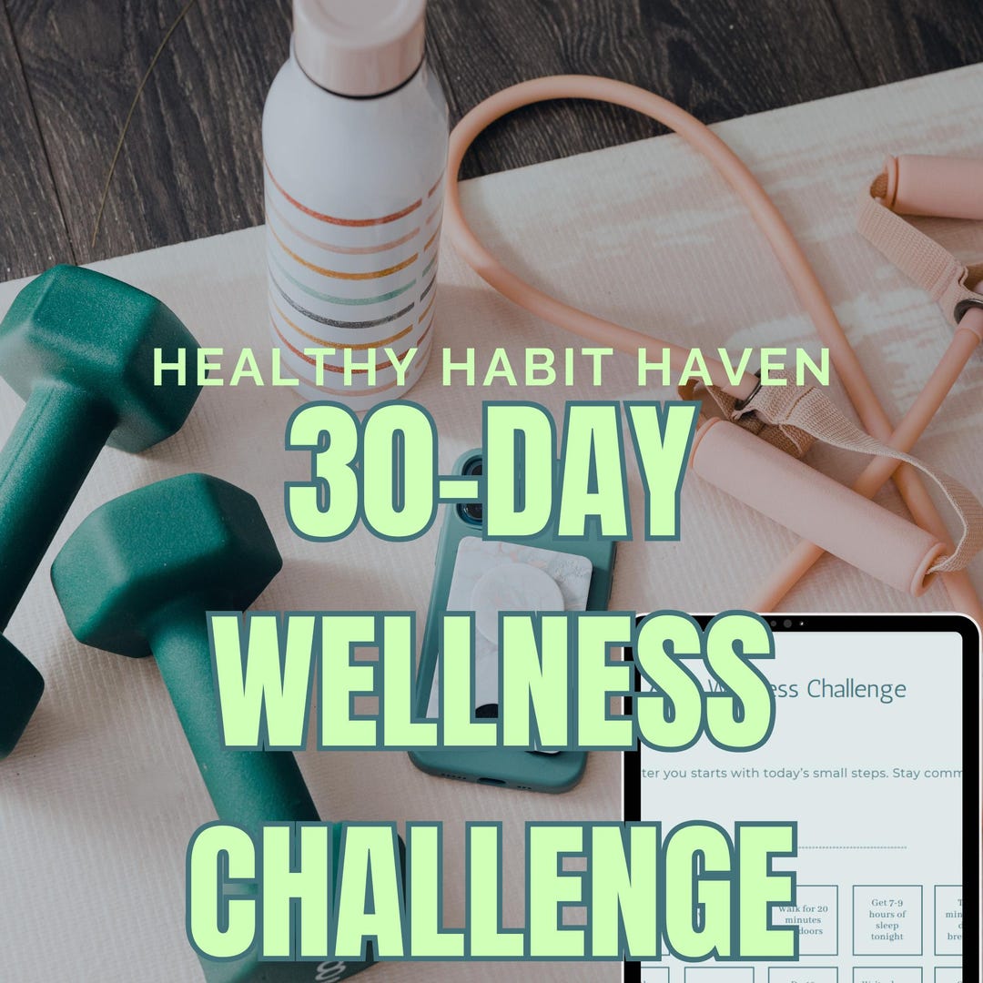 30-day Wellness Challenge | Self-care Printable | Daily Habit Tracker ...