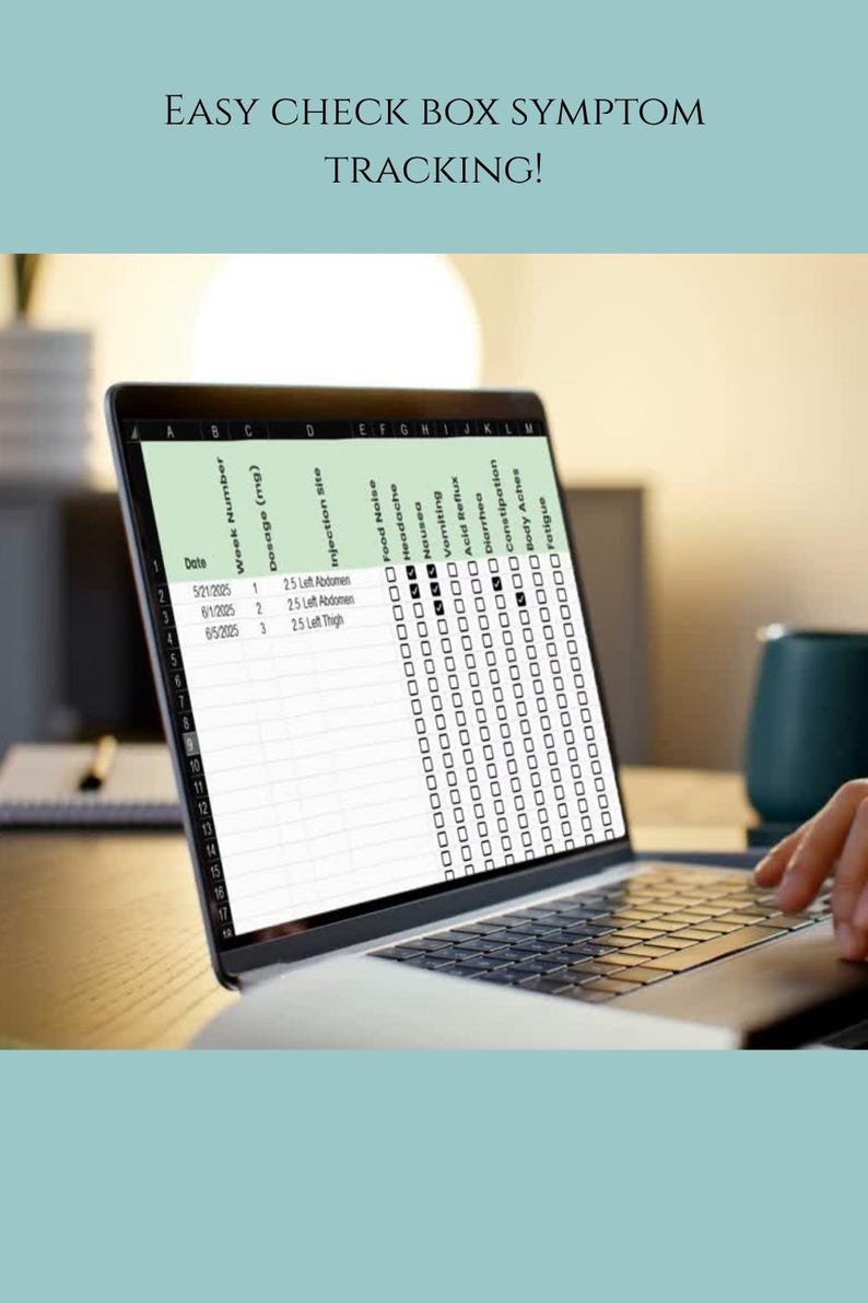 Advanced GLP-1 Progress Tracker | Digital Wellness Log | Medication ...