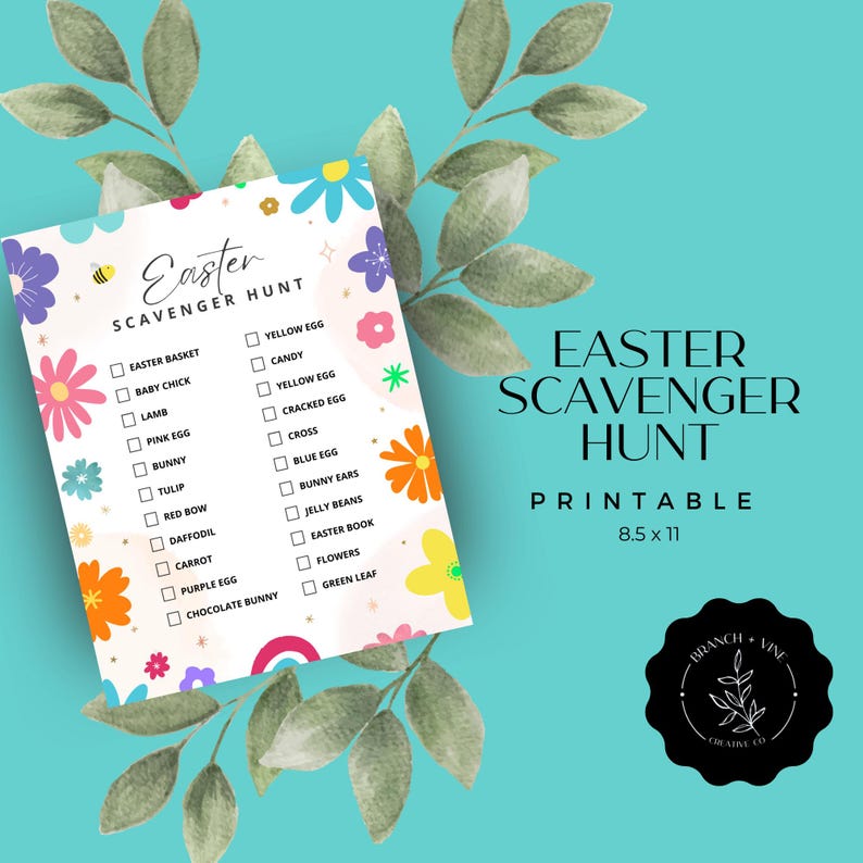 Printable Easter Scavenger Hunt Activity - Etsy