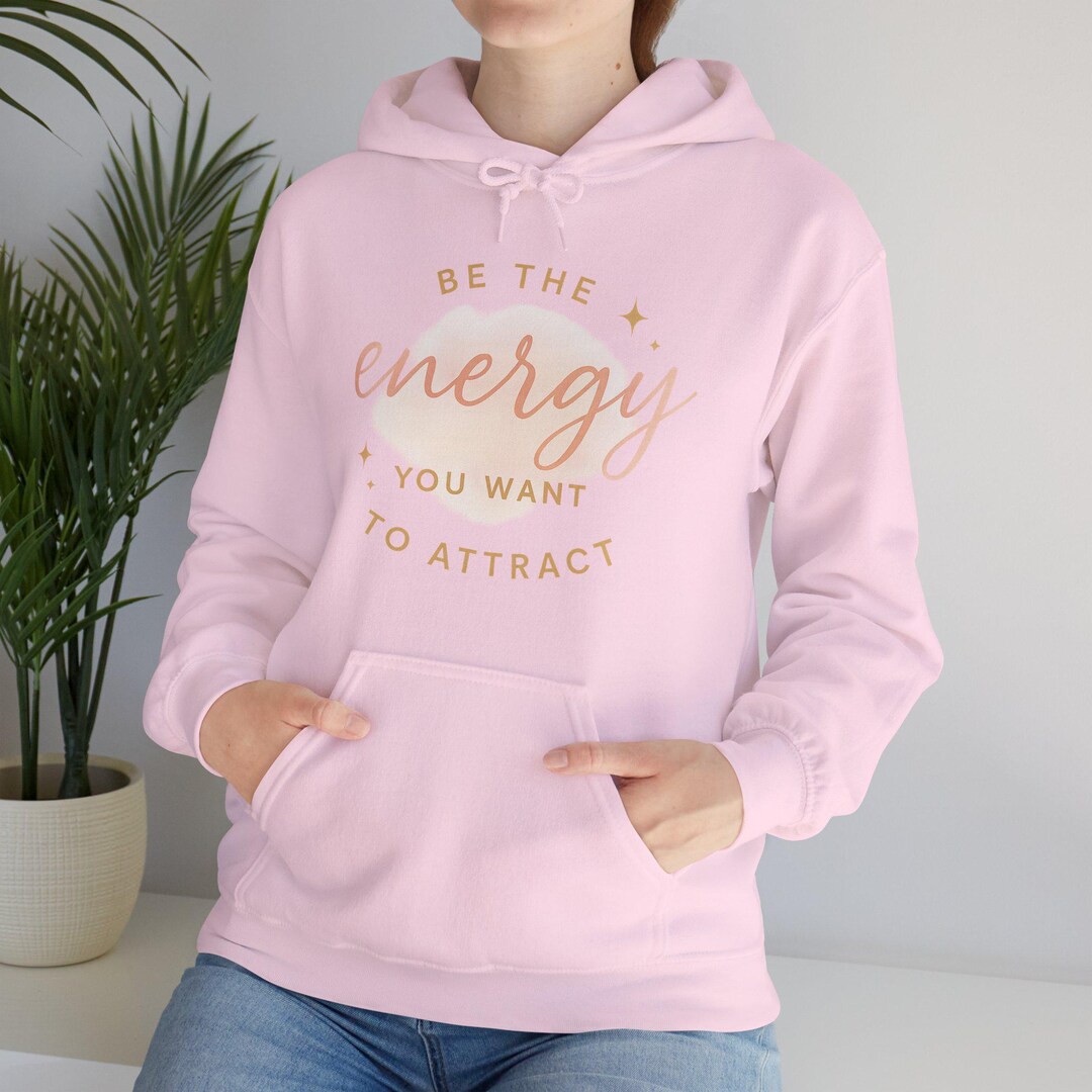 Positive Energy Hoodie, Inspirational Sweatshirt, Motivational Jumper ...