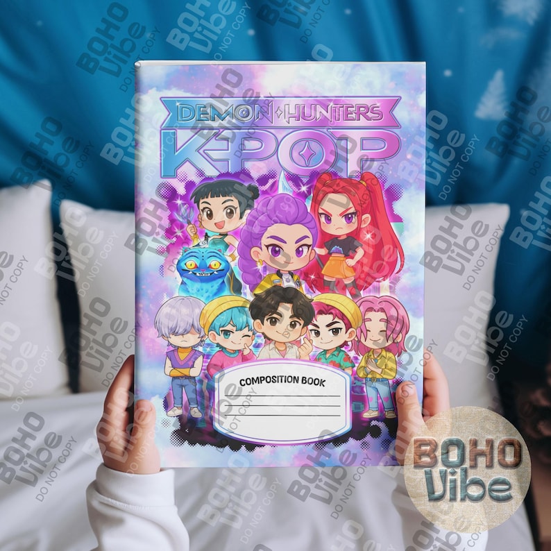 Bundle 10 Kpop Demon Hunters Composition Notebook Covers PDF, Huntrix ...