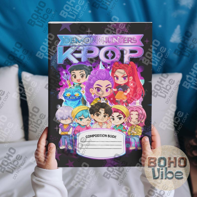 10 K-pop Demon Hunters Huntrix Composition Notebook Covers Bundle PDF ...