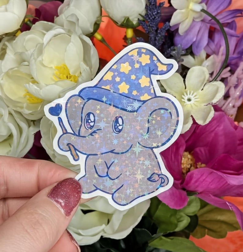 Wizard Elephant Vinyl Sticker - Etsy