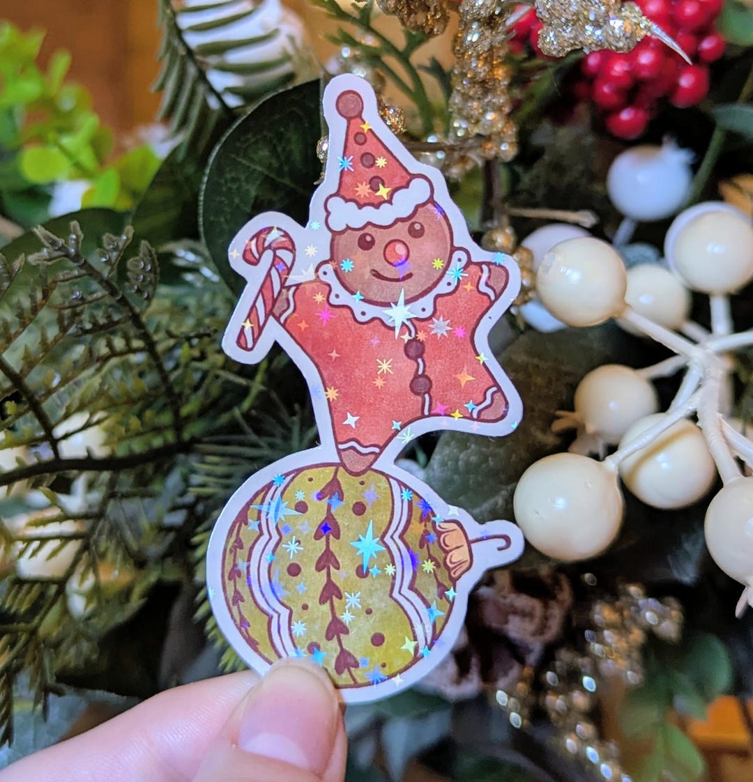 Gingerbread Clown Vinyl Sticker - Etsy