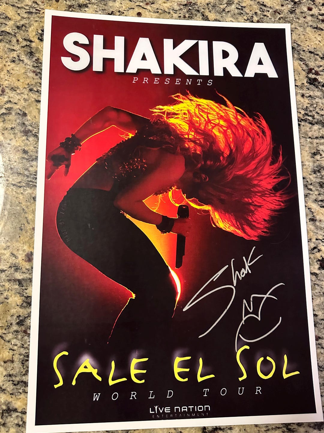 Signed & Authenticated SHAKIRA Poster 11x17 W/ Coa - Free Shipping - Etsy