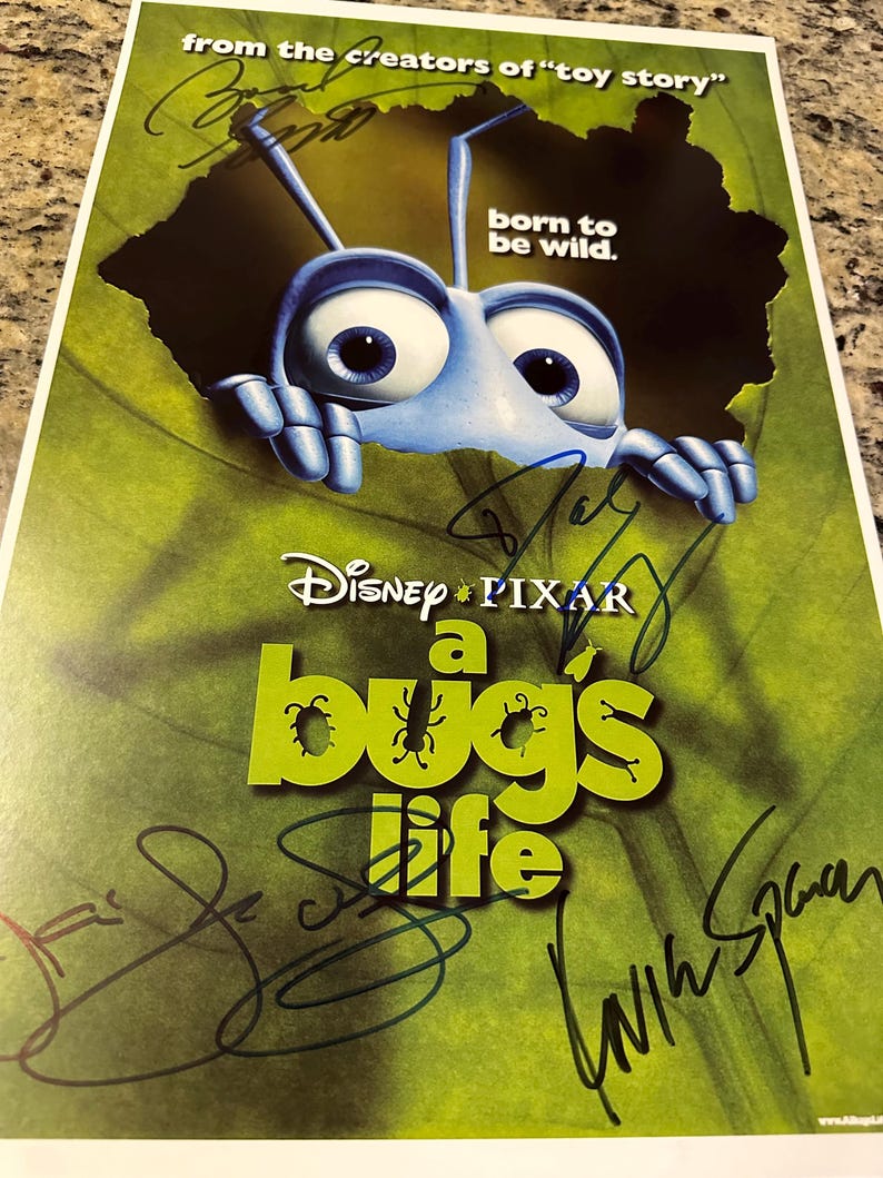 A Bug's Life Signed Poster 11x17 – Kevin Spacey, Dave Foley, Brad ...