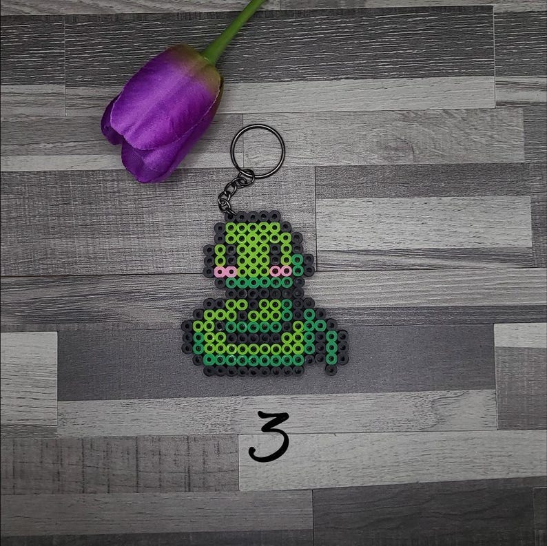 Snake Perler Bead Keychain and Magnets - Etsy