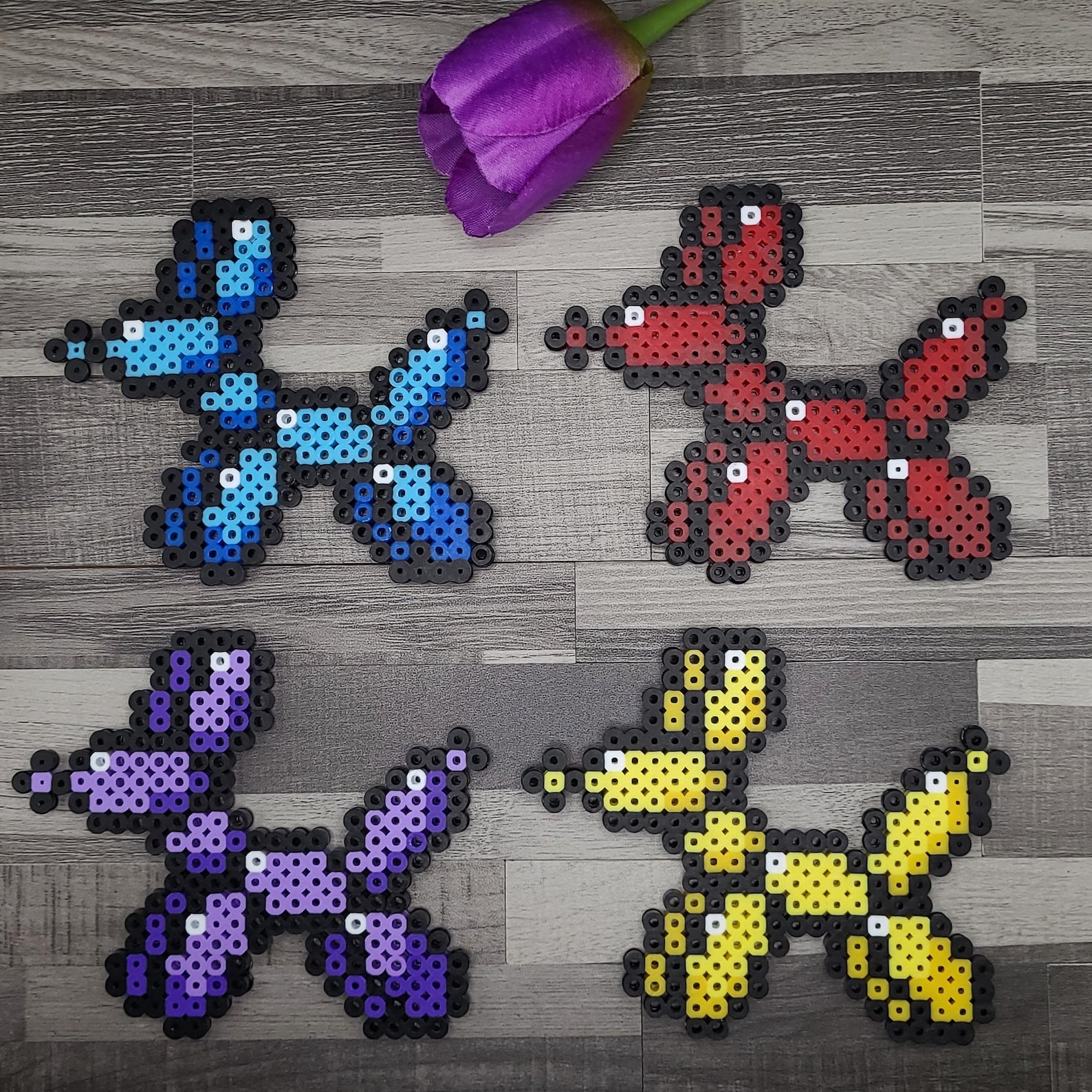 Balloon Dog Perler Beads Keychain and Magnets - Etsy