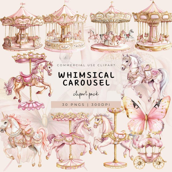 Pink Carousel - Etsy