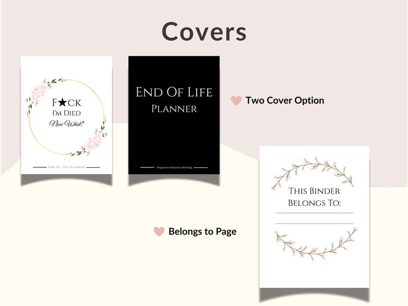 End of Life Binder, in Case of Emergency, Last Wishes Planner, What If ...