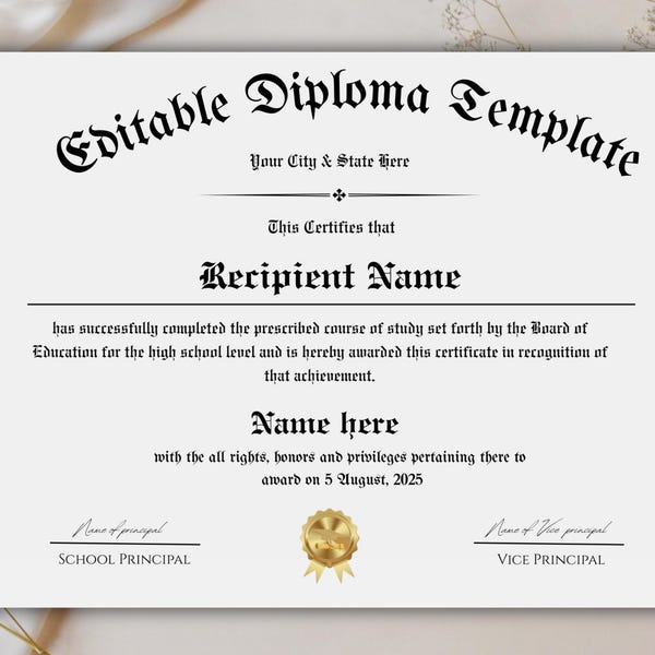 Custom Fake Diploma - Etsy