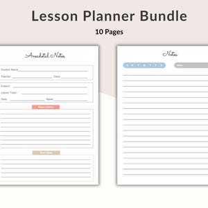 Lesson Planner Bundle, Weekly Lesson Plan, Teacher Lesson Planner ...