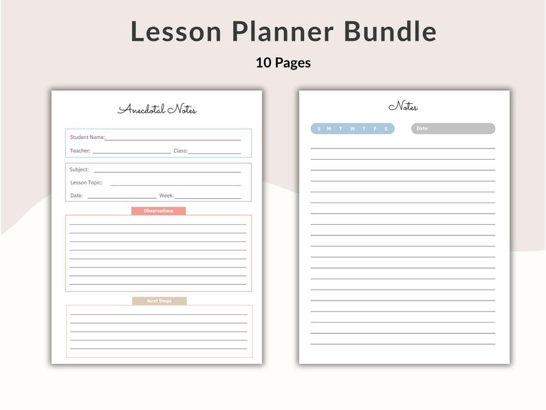 Lesson Planner Bundle, Weekly Lesson Plan, Teacher Lesson Planner ...