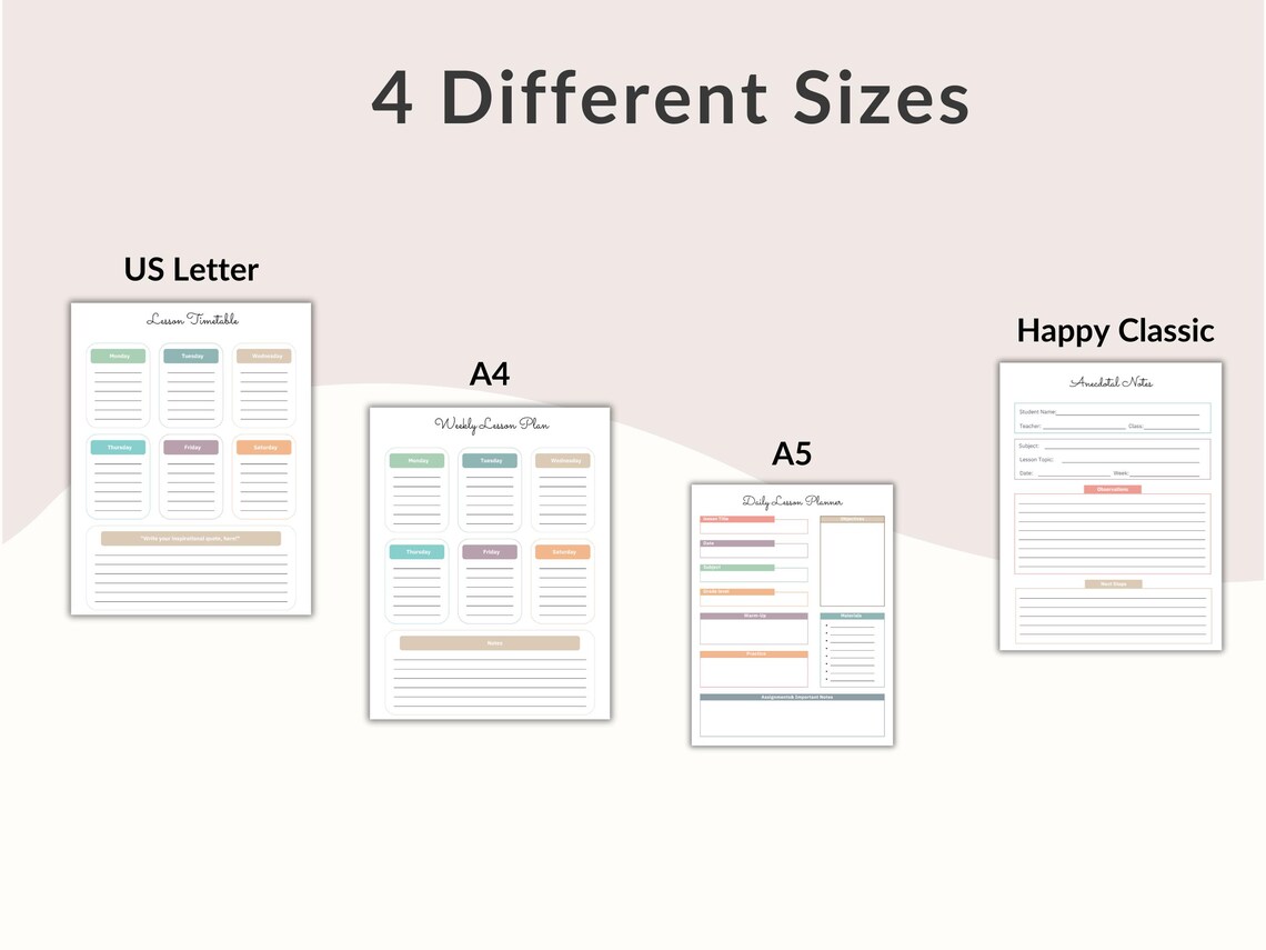 Lesson Planner Bundle, Weekly Lesson Plan, Teacher Lesson Planner ...