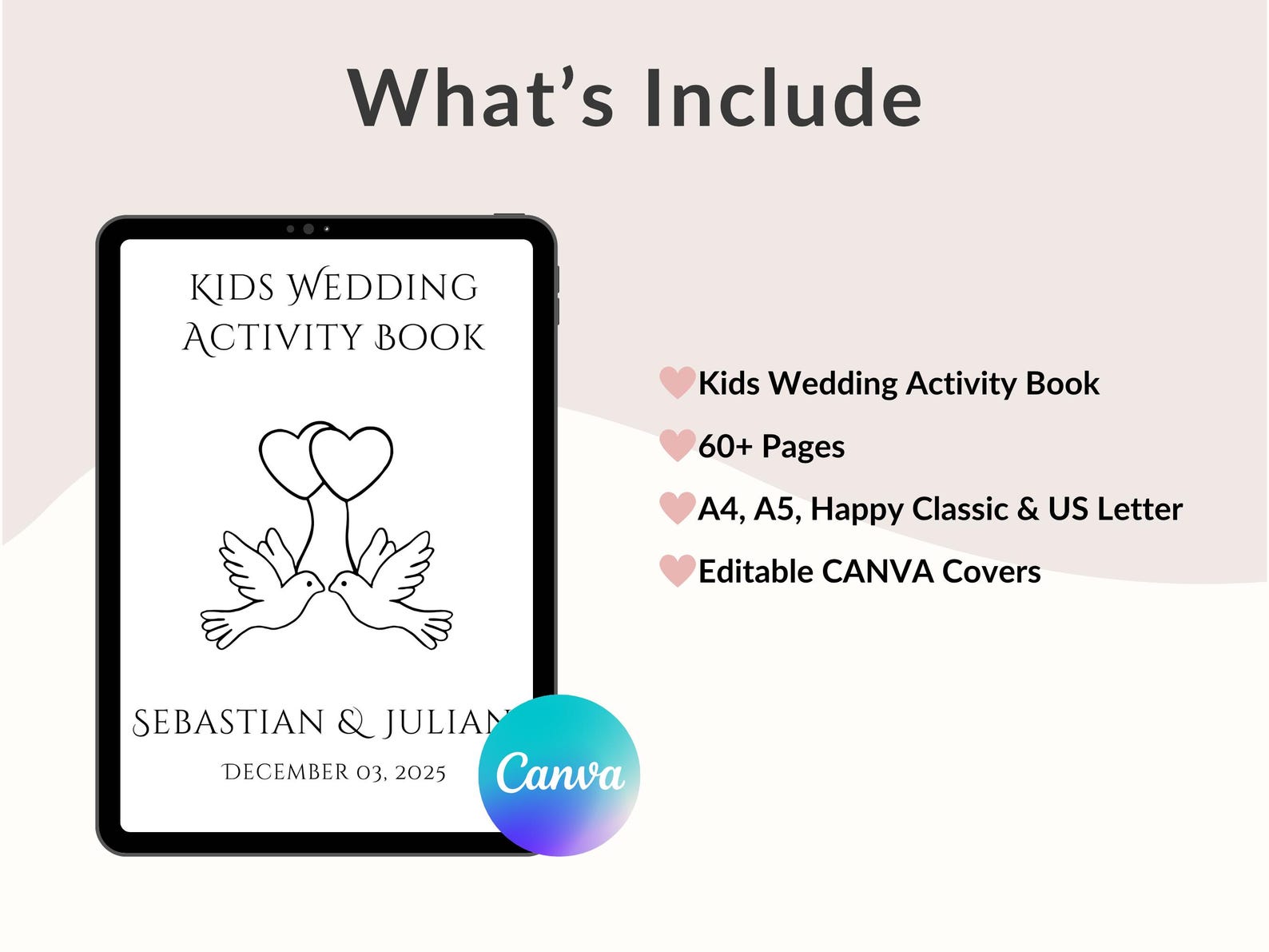Wedding Activity Book for Kids, Wedding Color Book, Kids Wedding ...