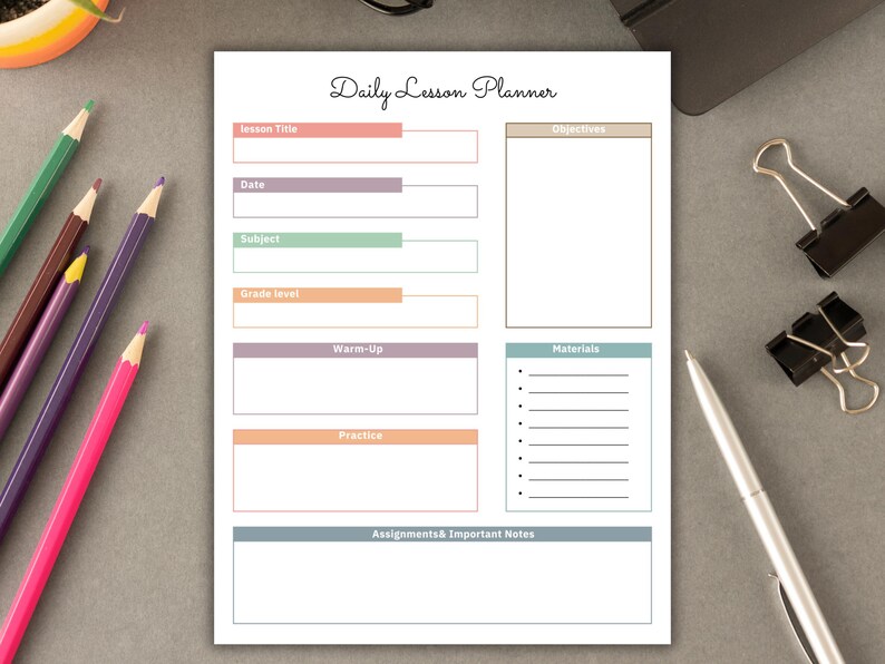 Lesson Planner Bundle, Weekly Lesson Plan, Teacher Lesson Planner ...