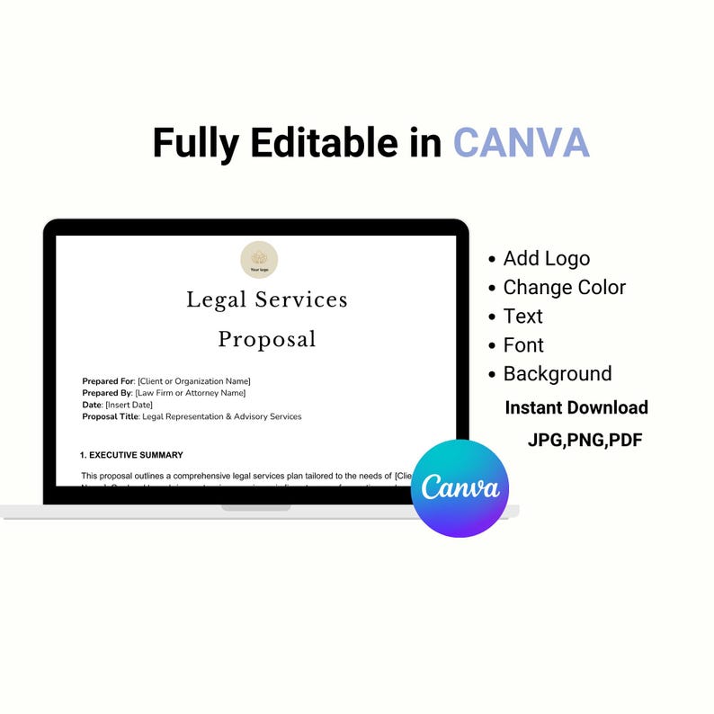 Editable Legal Services Proposal, Client Proposal, Small Business Legal ...