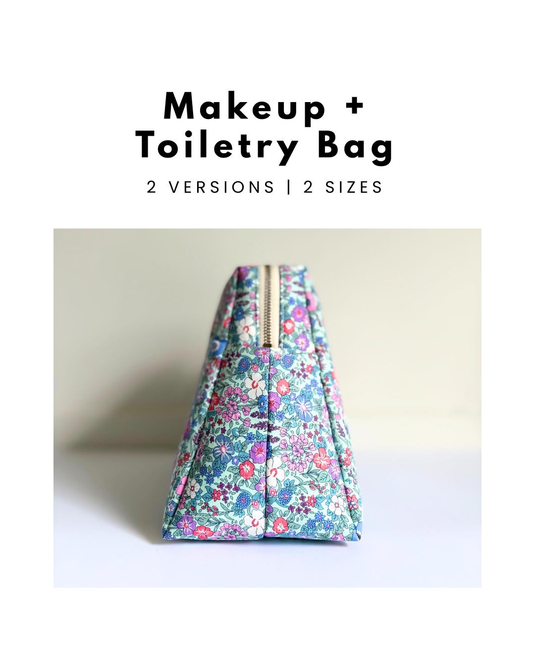 Quilted Makeup + Toiletry Bag | Digital Sewing Pattern | Unique ...