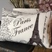 Paris French script pillow French home decor Pillow Paris | Etsy