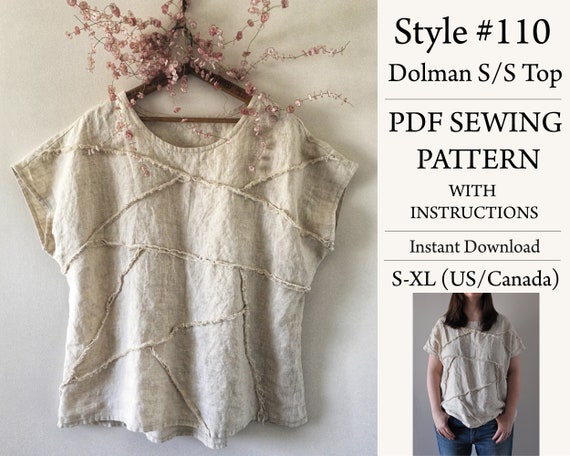 PDF Sewing Pattern S/S Top Pattern Sewing Pattern Instant - Etsy