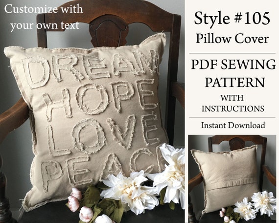 Pillow Cover PDF Pattern Custom Pillow Sewing Pattern | Etsy