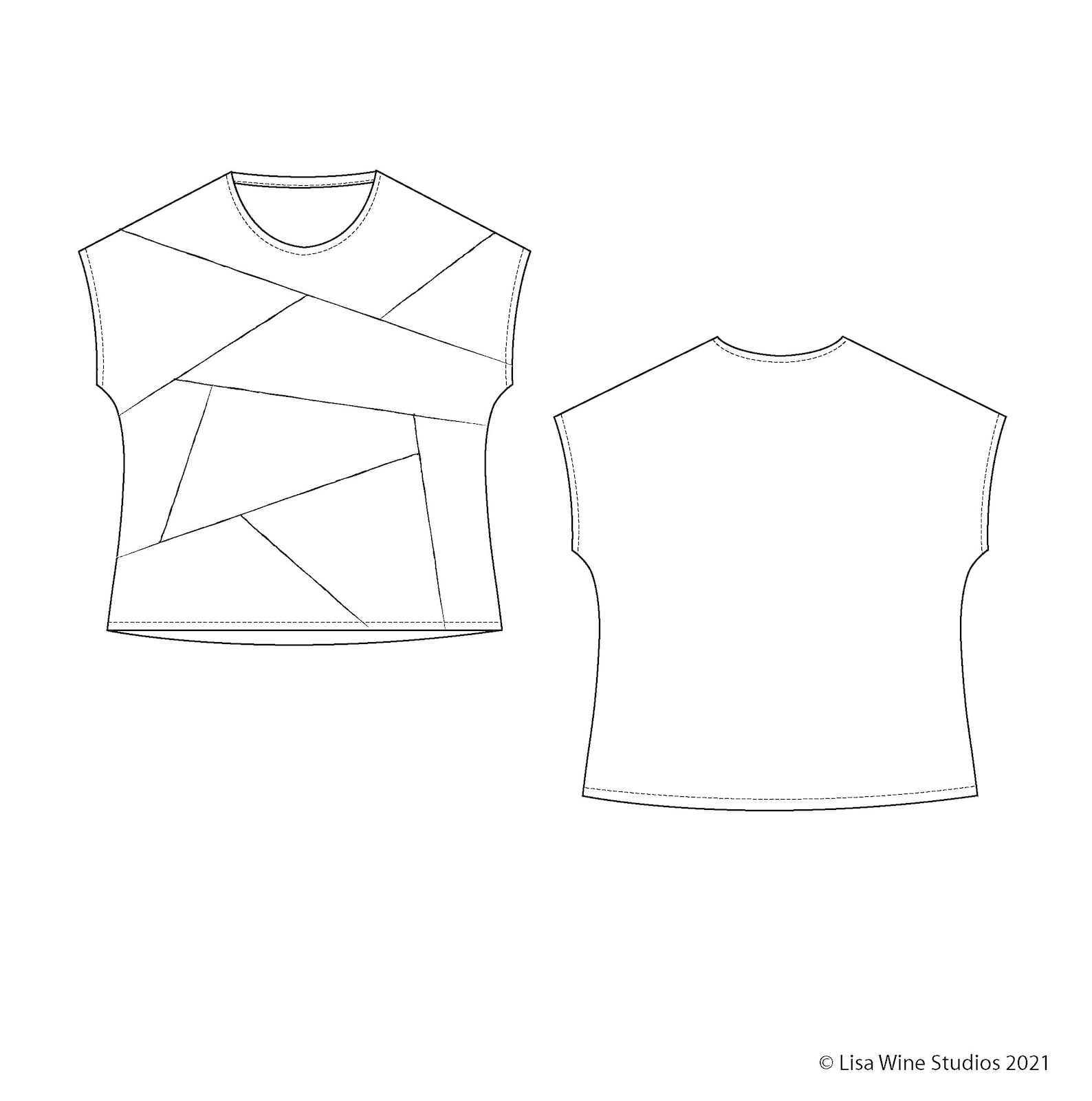 PDF Sewing Pattern, S/S Top Pattern, Sewing Pattern, Instant Download ...