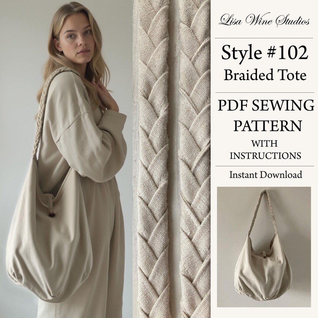 Hobo Bag, Boho Bag, PDF Sewing Pattern, Instant Download Pattern, Style ...