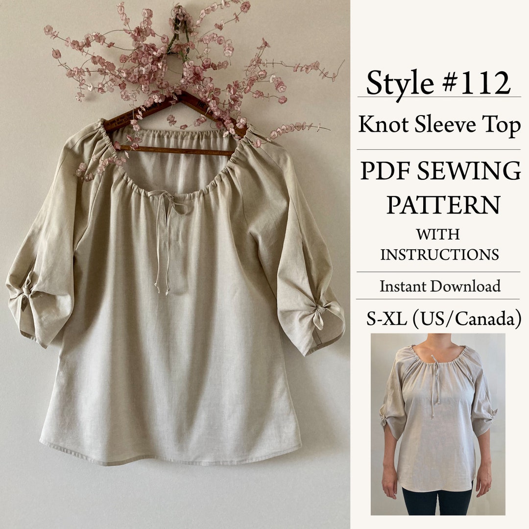 PDF Sewing Pattern, Linen Top, Sewing Pattern, Digital Download ...