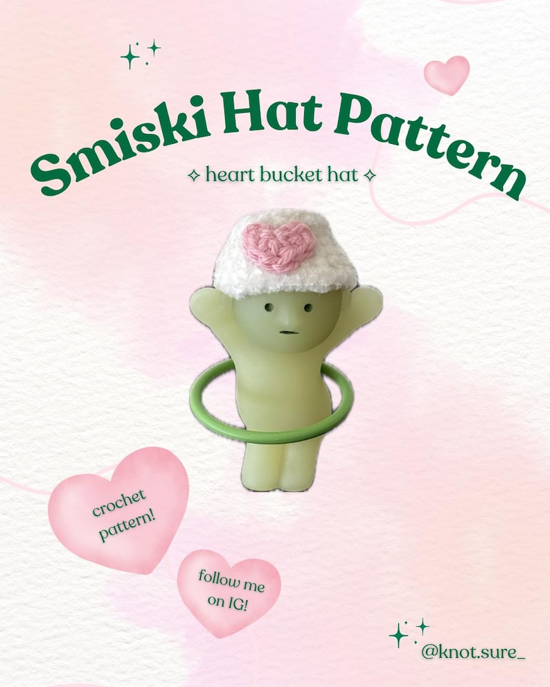 Smiski Crochet Bucket Hat Pattern - Etsy