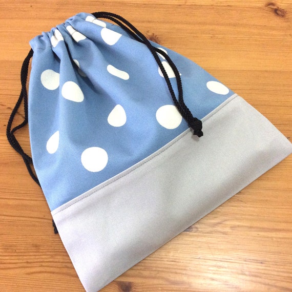 Bags & Boxes Party & Gifting Pale blue polka dot drawstring bag etna.com.pe