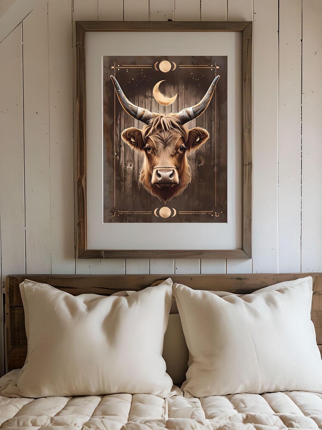 Highlander Cow Tarot Card Art: Rustic Farmhouse Decor (digital Download ...