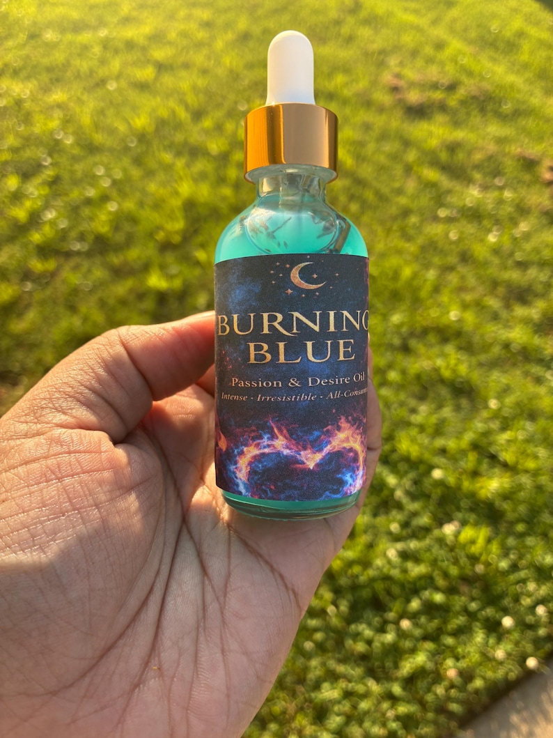 Burning Blue Ritual Oil | Passion, Desire, Love & Deep Emotional Bonds ...