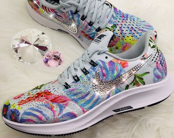 Floral nikes | Etsy
