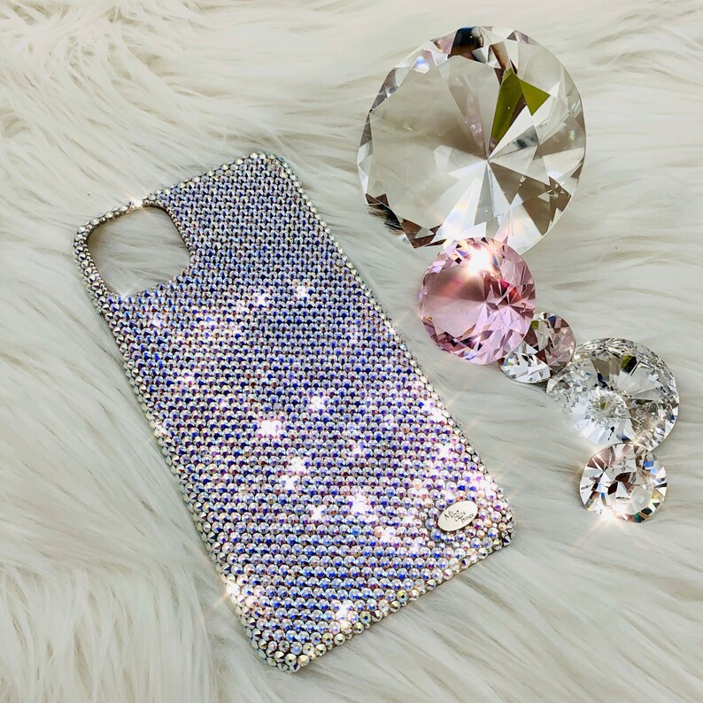 Small 12ss Iridescent Crystal AB Rhinestone BLING Back Case Made W ...
